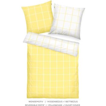 Herding TOM TAILOR Renforcé-Bettwäsche, LARGE CHECK Gelb, Weiß (Light ...