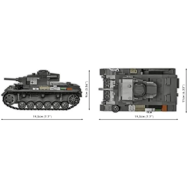 COBI Panzer III AUSF. H, Modellfahrzeug im Maßstab 1:28, Bausteine made ...