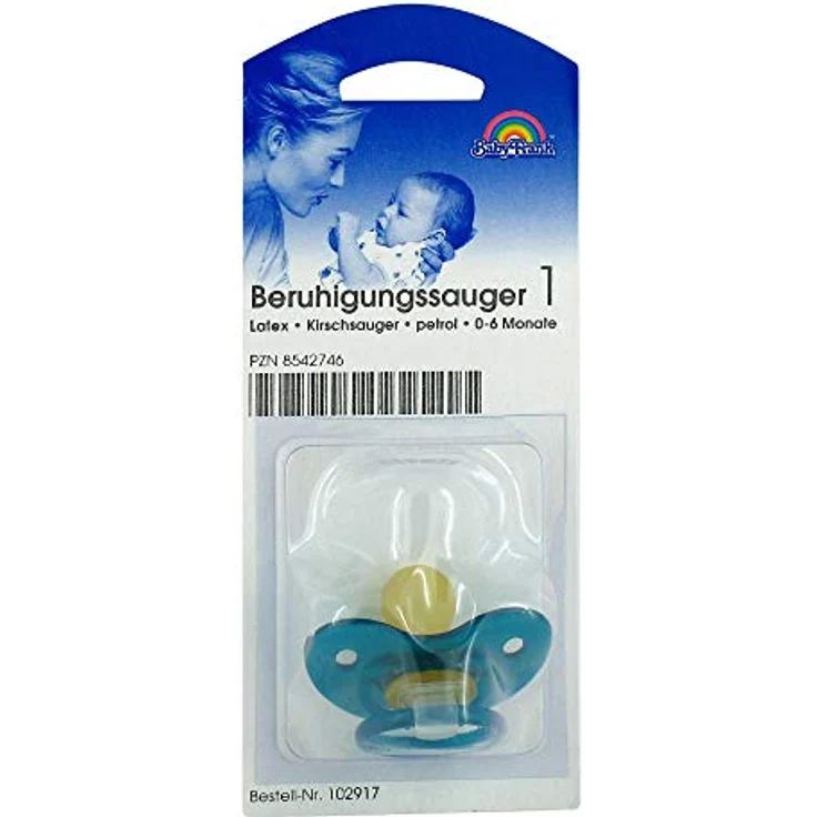 SAUGER Kirsche klein gr.Scheibe petrol 1 St, Schnuller mit PZN-08542746 ...