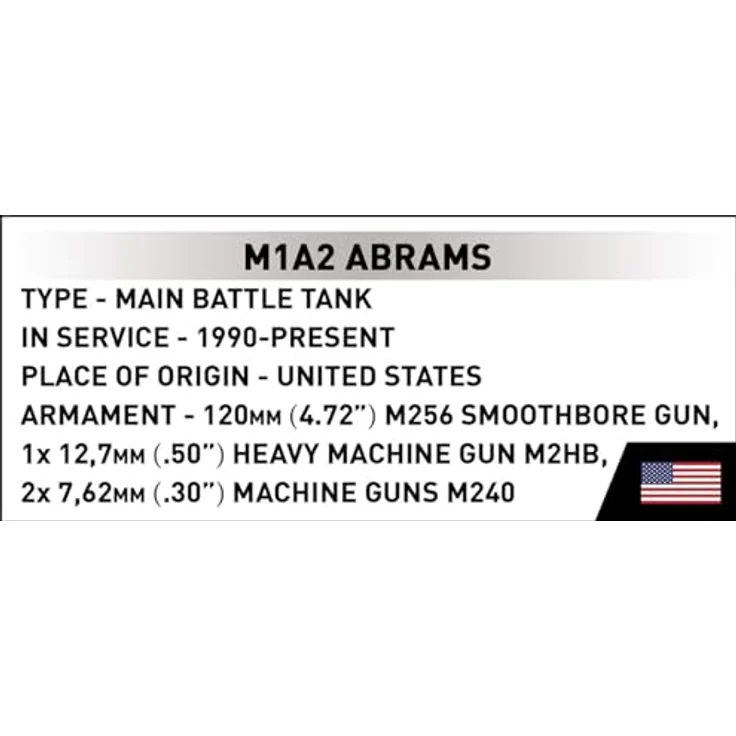 Cobi COBI-2632 M1A2 Abrams US, Klemmbausteinset mit 1025 Teilen für ...