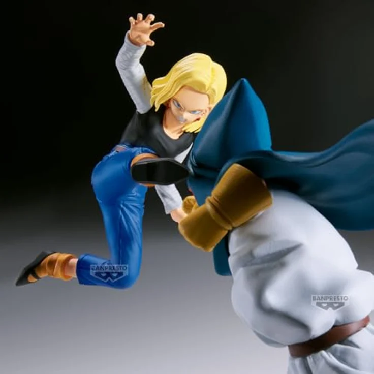 Banpresto Android 18 & Mr Satan Figur, limitierte PVC-Sammelfigur, One ...