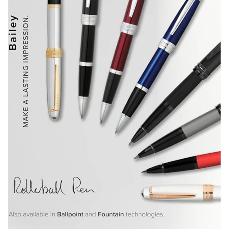 OTTO Füllfederhalter Rollerball Bailey Blau-Lack chromplattiert ...