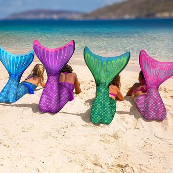 Fin Fun 'Mermaid Tail', Meerjungfrau-Flosse in Größe S/M, blau, für ...