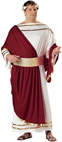 Metamorph Julius Cäsar Kostüm, XXL, elegante weiße Robe mit goldenen ...