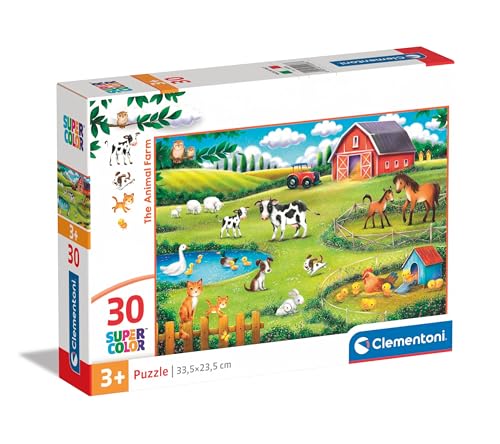 Clementoni The Animal Farm Kinder Puzzle 30 Teile, Tier Puzzle 33,5 x ...