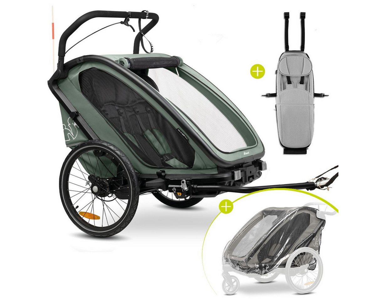 Hauck Bike N Walk Duo, 3-in-1 Fahrradanhänger Buggy für 2 Kinder, Dark ...