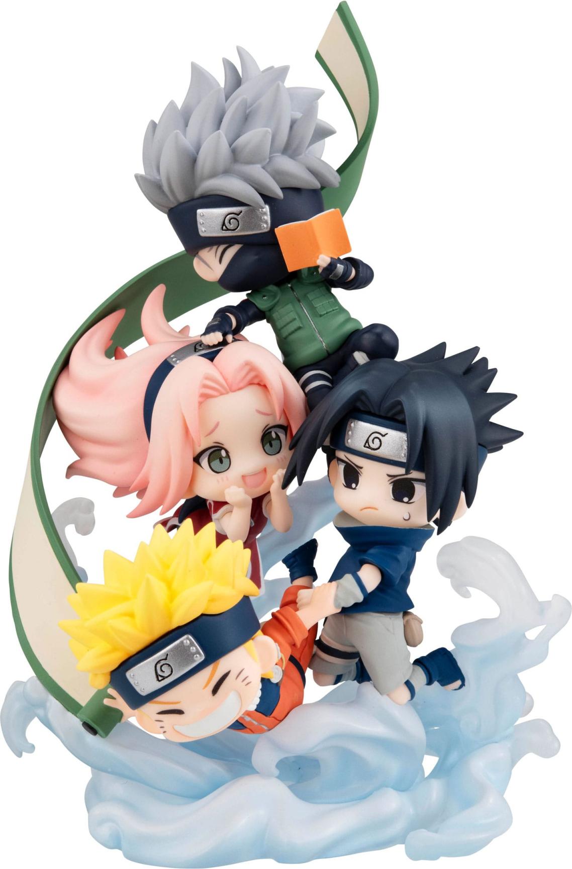 Megahouse Naruto Shippuden FigUnity PVC Mini-Statue Gather here, Team 7 ...