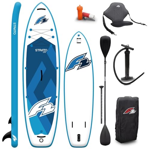 F2 2024 Strato SUP 10,5 Blue, Stand Up Paddle Board mit Kajaksitz und ...