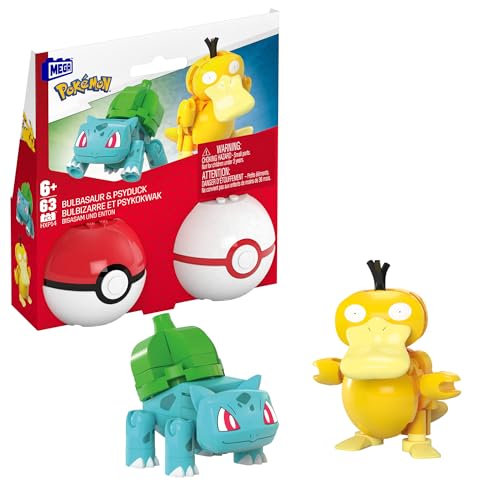Mattel MEGA Pokémon Actionfigur Bauspielzeug-Set, Pokéball 2er-Pack ...