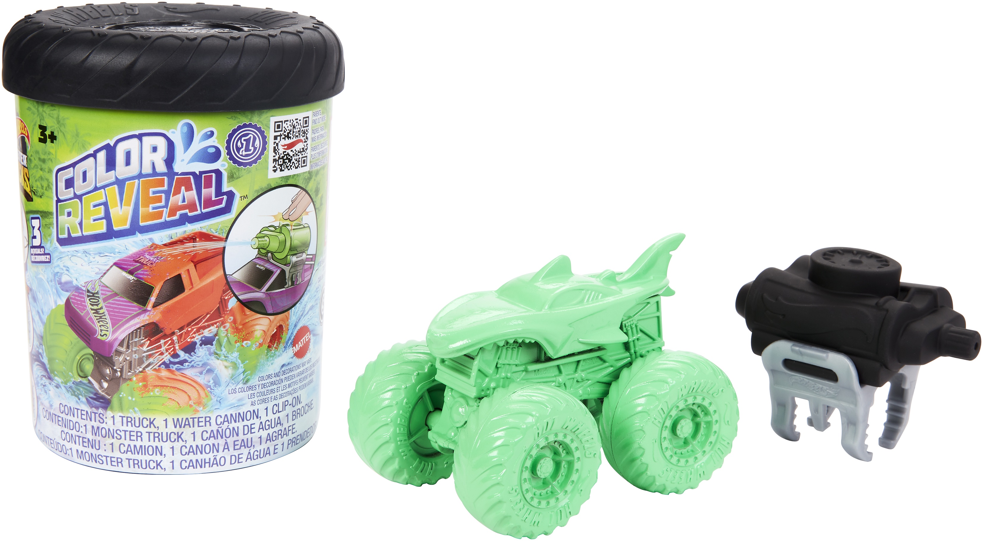 Mattel HJF39 Hot Wheels Monster Trucks Color Reveal, sortiert (1 Stück ...