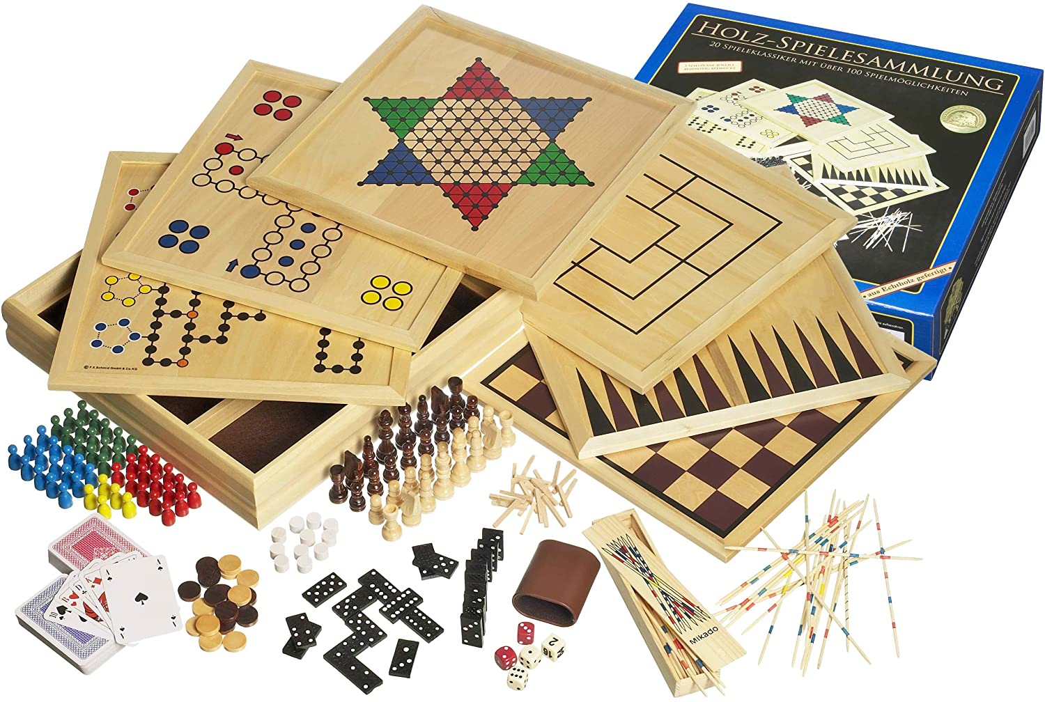 Philos 3102 - Holz-Spielesammlung mit 100 Spielmöglichkeiten: Tests ...