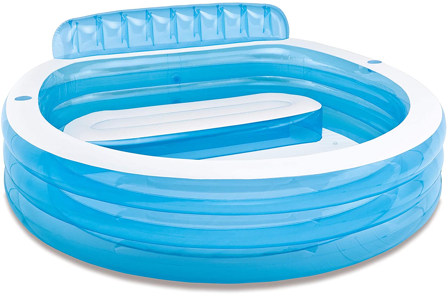 Inflatable pool with bench store