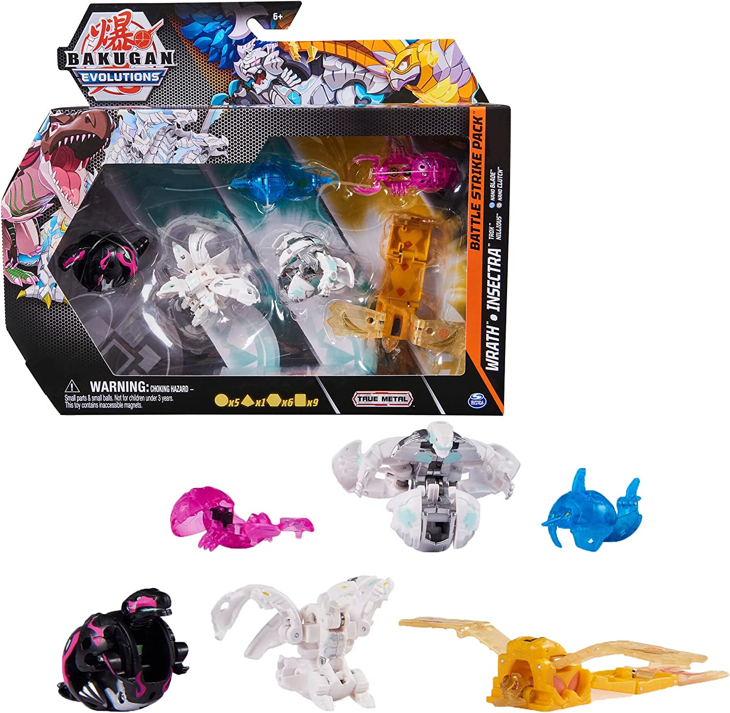 Spin Master Bakugan Evolutions Battle Strike 6 Pack Skill Game ...