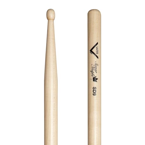 Vater SD 9 Drumsticks, Sugar Maple Holz, ovaler Kopf, 16 1/4 Zoll Länge ...