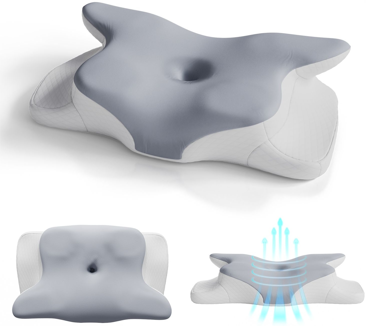 Juskys Nackenkissen 1er Set - Ergonomisches Nackenkissen mit Memory ...