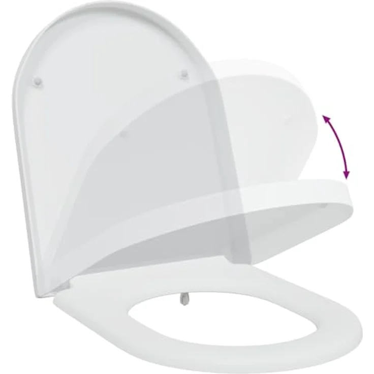 vidaXL Toilettensitz Weiß, Duroplast, 49 x 36 x 4 cm, modernes Design ...