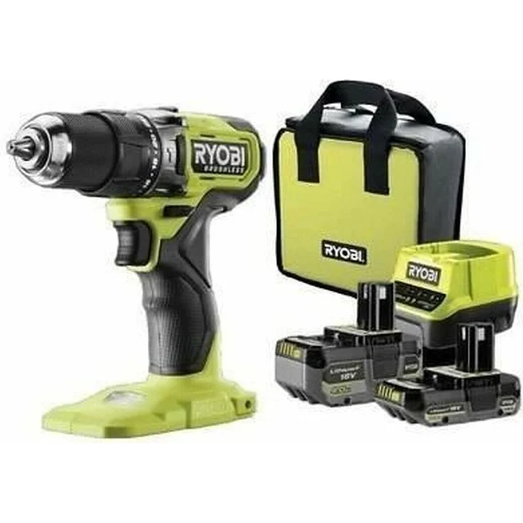 RYOBI RPD18BL-2C42S, Brushless Akku-Schlagbohrschrauber 18V mit 2 Akkus ...