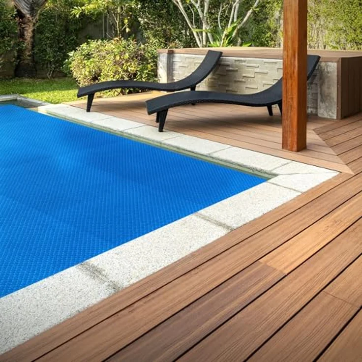 ECD Germany Pool Solarfolie rechteckig 800x500 cm, Blau, 120µm ...