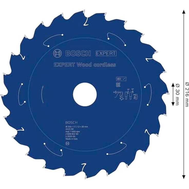 Bosch EXPERT Wood cordless Kreissägeblatt, 216 mm, T24, für Weichholz ...