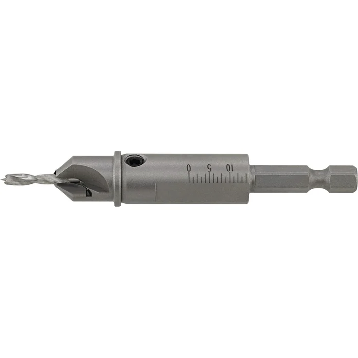 fortis Holzbohrer, Terrassendielenbohrer HW 3 mm mit verstellbarer Bohr ...