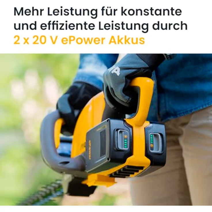STIGA HT 300e Kit Akku-Heckenschere, 54 cm Klinge, 2 x 20V ePower Akkus ...