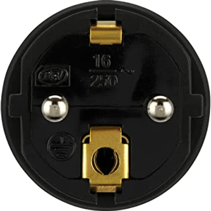 REV REV Stecker Gummi ISO-Einsatz, schwarz, 2-polig, 16 A, bruchfest ...