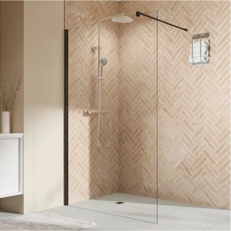 Breuer Elana 2.0 Walk In Duschkabine, 100 x 200 cm mit abgerundetem ...