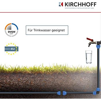 Kirchhoff Wasserleitung für Gartenbewässerung 20 mm x 100 m | PE Rohr ...