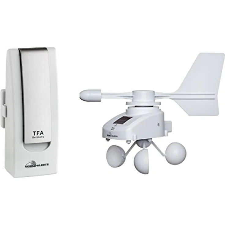 TFA Dostmann Weatherhub Wetterstation, Solar-Funk-Windemesser mit ...