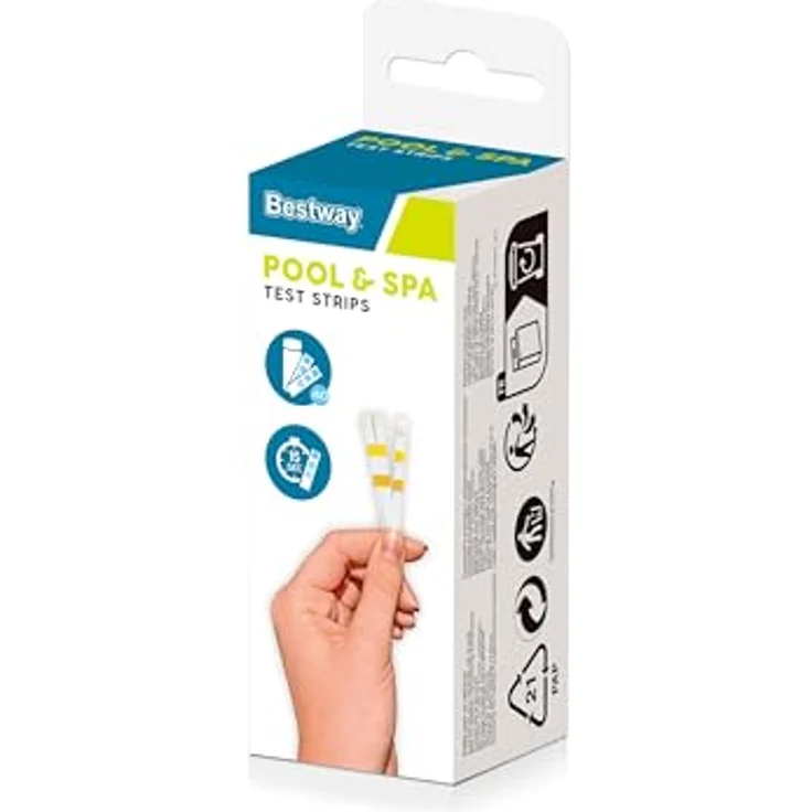 Bestway® 3-in-1-Teststreifen, 50 Stück zur Analyse von pH-Werten, Chlor ...