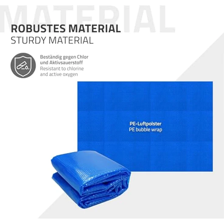 ECD Germany Pool Solarfolie rechteckig 800x500 cm, Blau, 120µm ...
