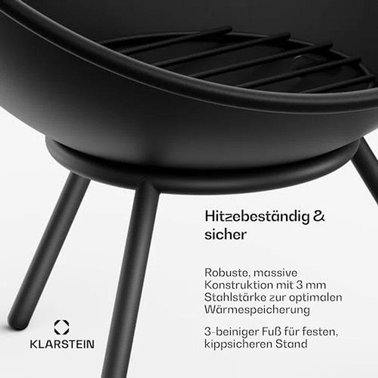 blumfeldt Feuerschale Fireball, Feuerstelle aus 3 mm Stahl mit ...