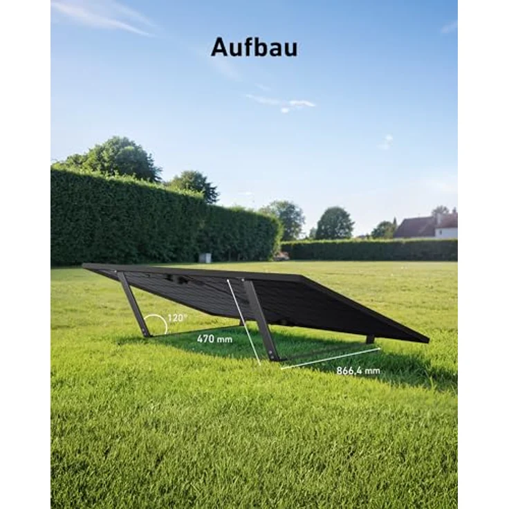 Anker SOLIX Solarmodulhalterung für Flachdach & Garten, für 2 Panels ...
