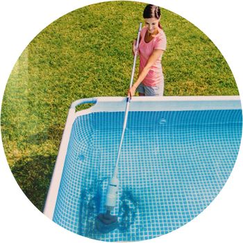Intex 28620 Poolreiniger 239 cm Stange Bodensauger Handakkusauger ...