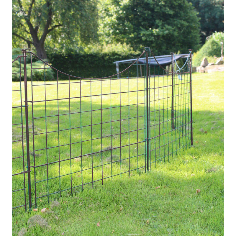 Teichzaun Gartenzaun Campingzaun Set in verschiedenen Designs und Ausführungen:Braun, 10x ...