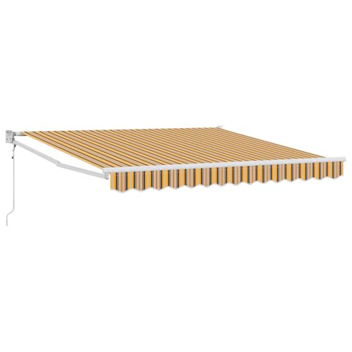 vidaXL Einziehbare Markise, automatisch, gestreift, 350 x 250 cm, UV ...