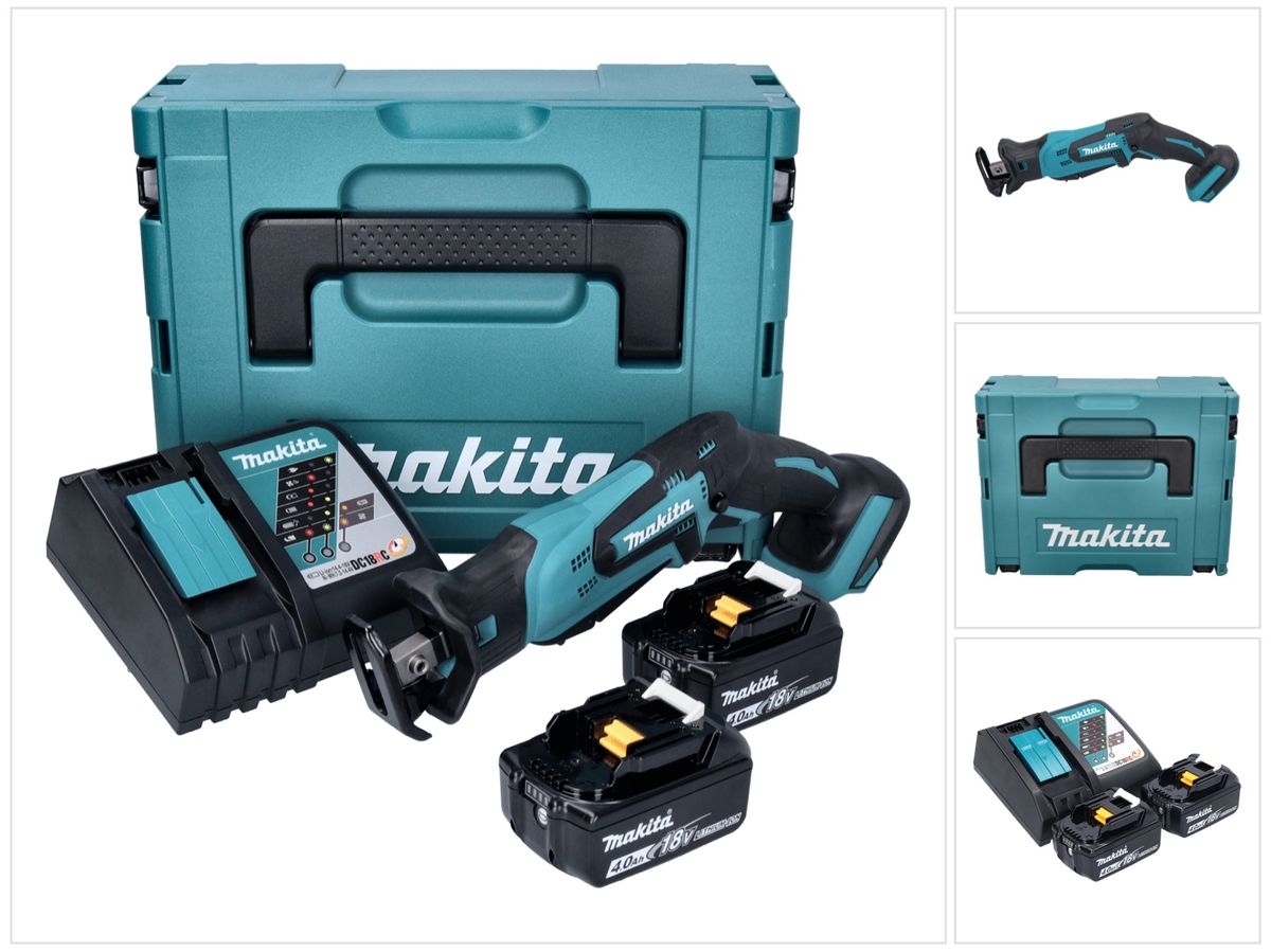 Makita DJR 185 RMJ, Akku Recipro Säbelsäge 18V, inkl. 2x Akku 4,0 Ah ...