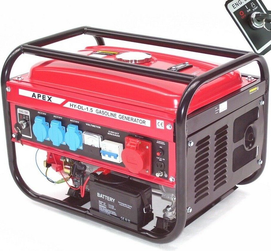 Apex Elektro-Start Benzin Stromerzeuger 9500E Generator 230V 400V ...