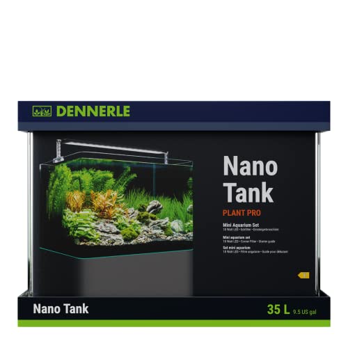 DENNERLE Nano Tank Plant Pro 35L, Aquarium mit Beleuchtung, Filter und ...