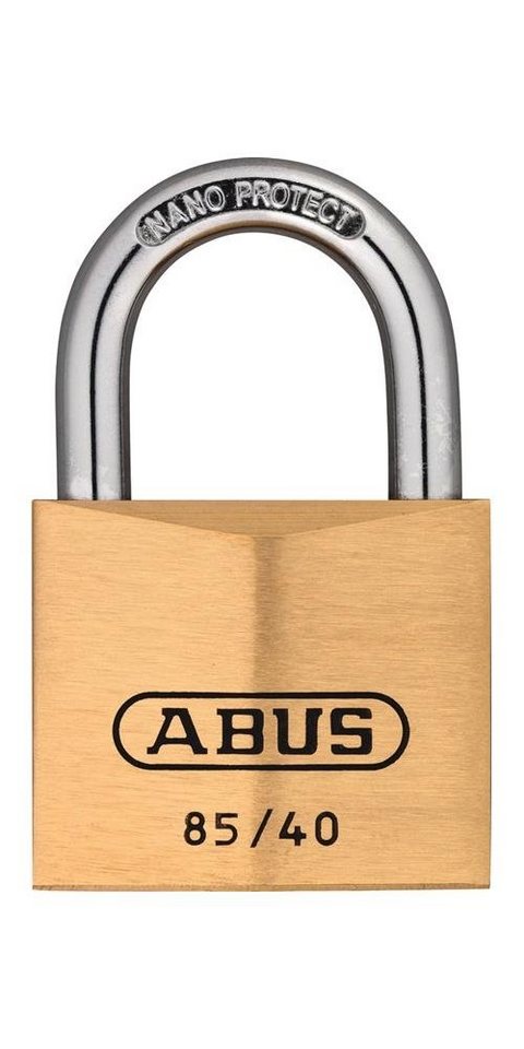ABUS Vorhängeschloss Zylindervorhangschloss 85/40 gl Schlosskörperbreite 40 mm Messing ...