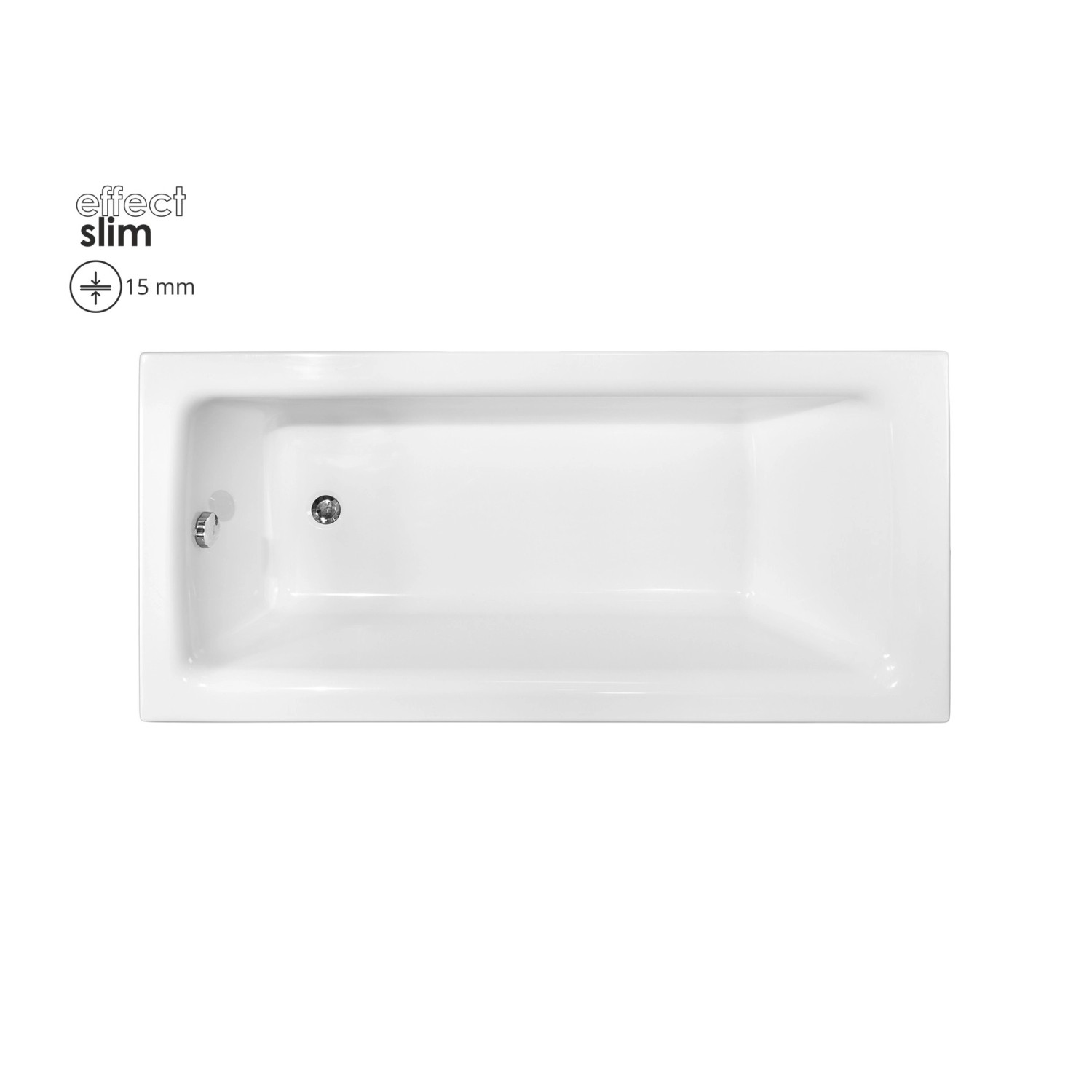 Bad Land TALIA PREMIUM Rechteck-Badewanne 160x75 cm, schneeweiß, mit ...