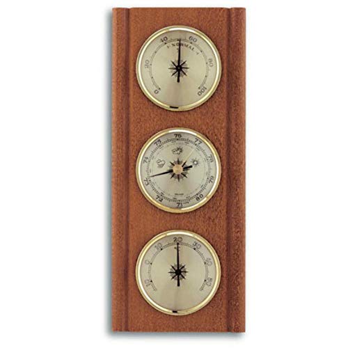 TFA Dostmann 20.1002 Domatic, analoge Wetterstation aus Massivholz mit ...