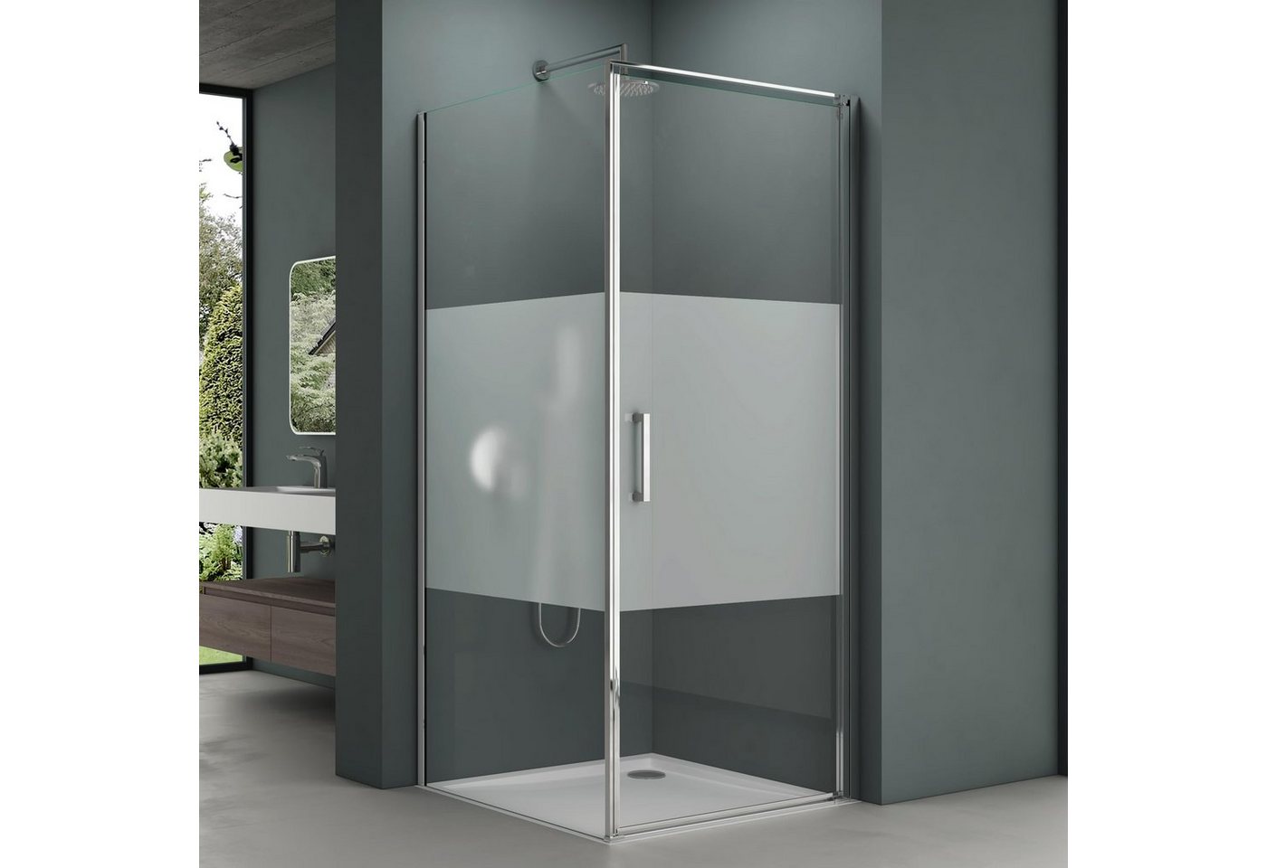 Mai & Mai Eckdusche Duschkabine Rav36-Plus ESG-Sicherheitsglas Nano ...