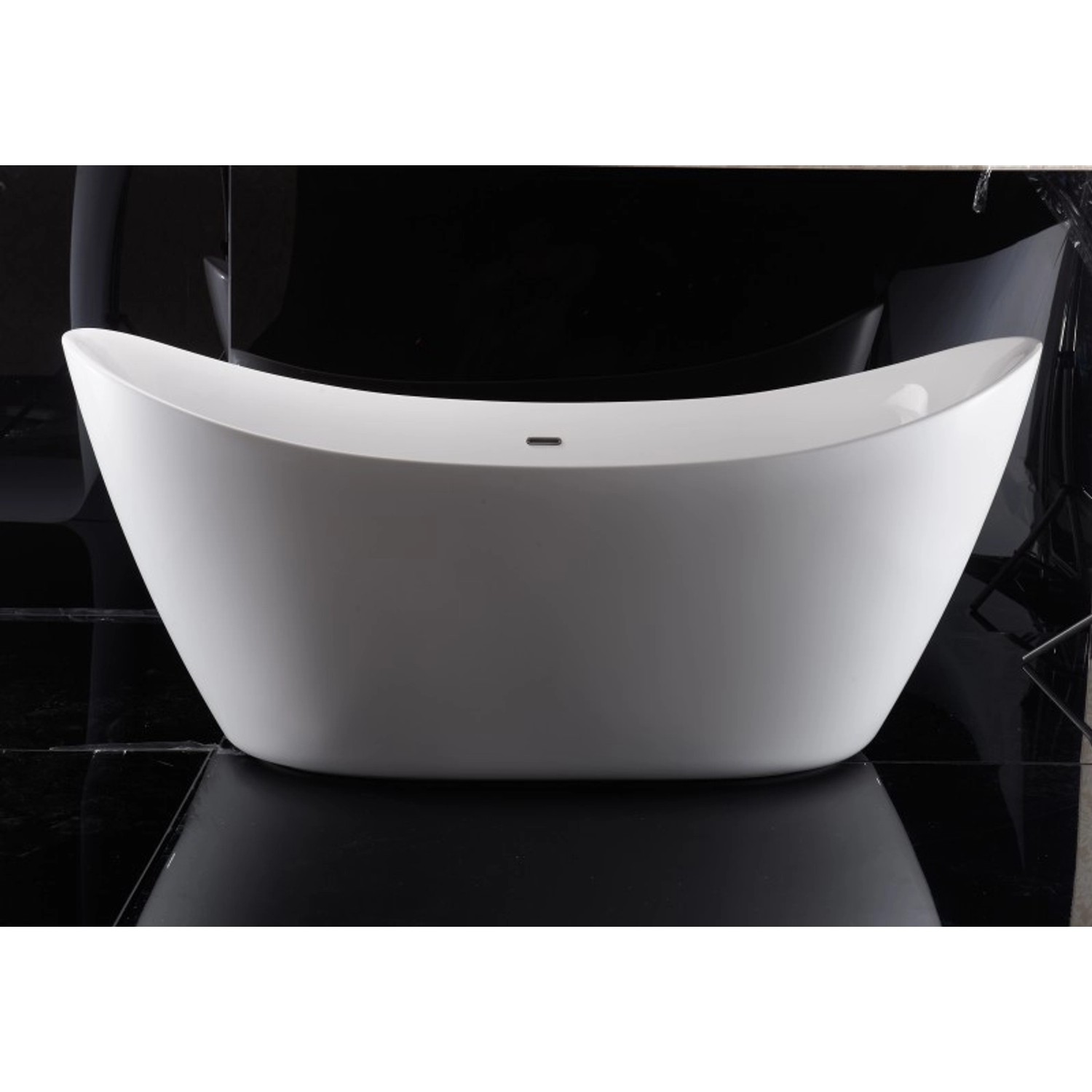 Bernstein Freistehende Badewanne SIENA, Acryl Weiß Matt, 173x73 cm, mit ...