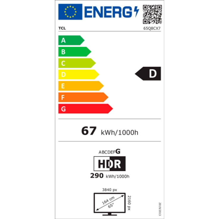 TCL 65Q8CX7 4K QD-Mini LED HDR PREMIUM TV mit Google TV 164 cm (65 ...