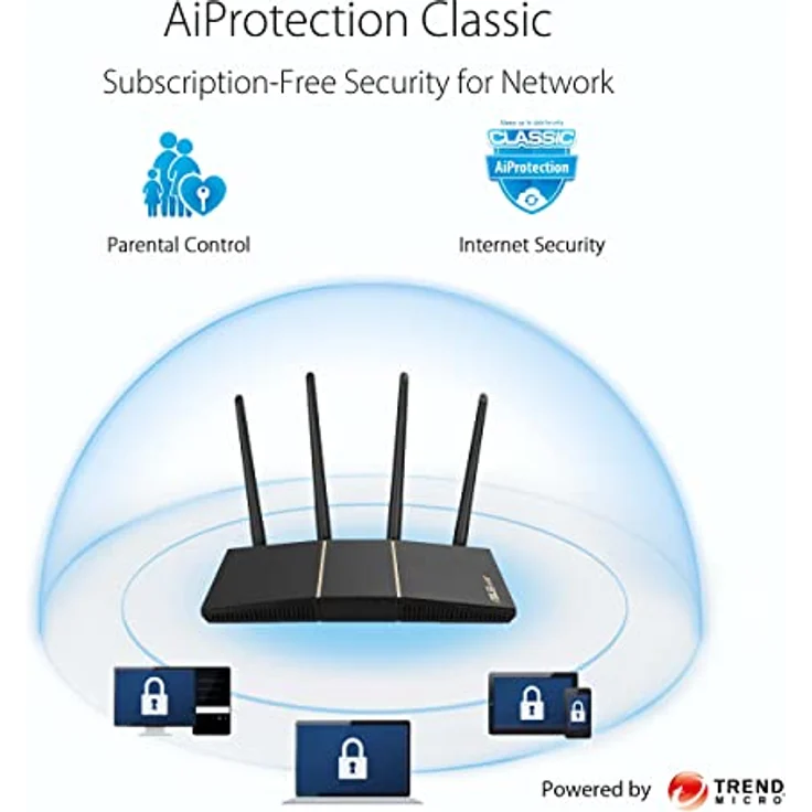 ASUS RT-AX57 AX3000 AiMesh Dual Band WLAN kombinierbarer Router ...