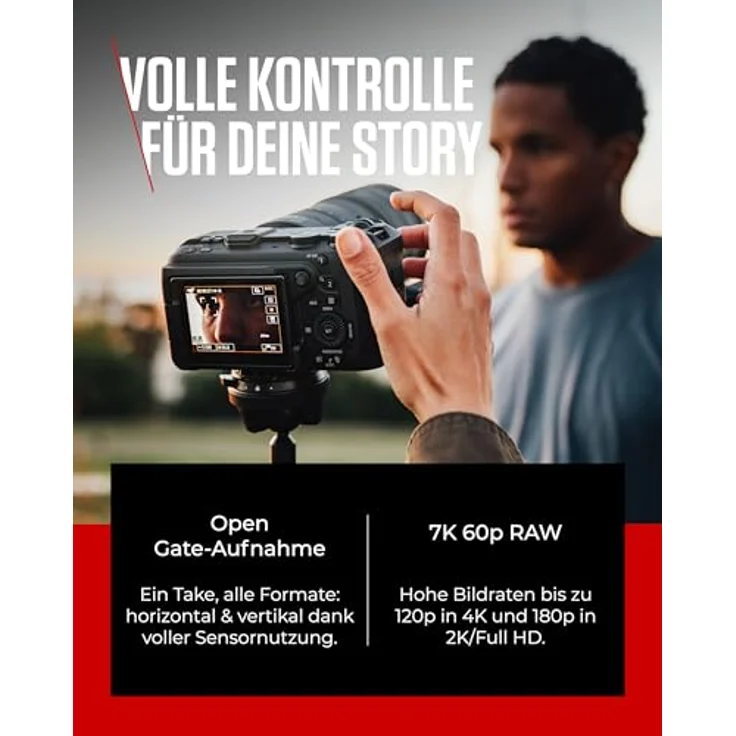 Canon EOS R6 V Spiegellose Vollformatkamera + RF 20-50mm F4L IS USM PZ ...
