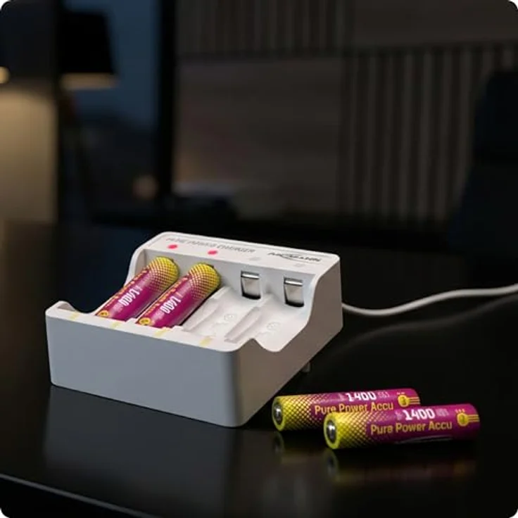Ansmann Pure Power Set, 4× Mignon AA NiMH Akkus 3250 mAh mit USB-C ...