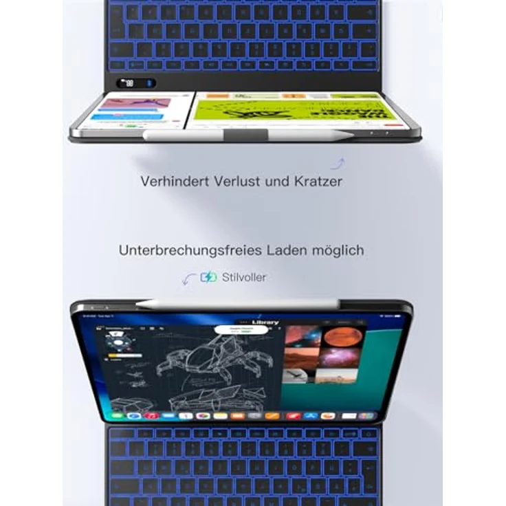 Inateck Magic Magnetische Tastatur Hülle für iPad Pro 13 (2025/2024, M5 ...