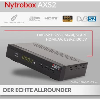 RED OPTICUM NYTROBOX AX S2 Sat Receiver mit Aufnahmefunktion I ...